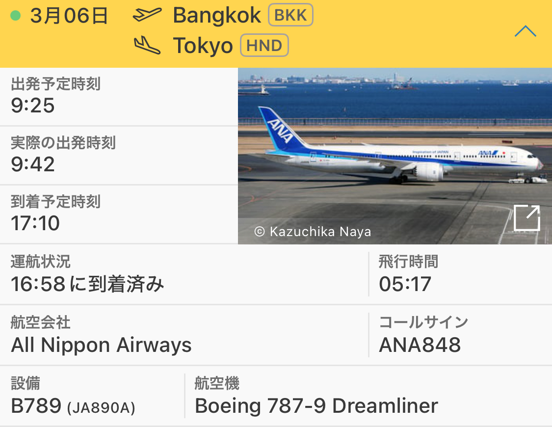 NH848便搭乗記バンコク→羽田空港。着陸前に永遠雲の中で揺れ揺れのフライト。 - サロンのhappy life!